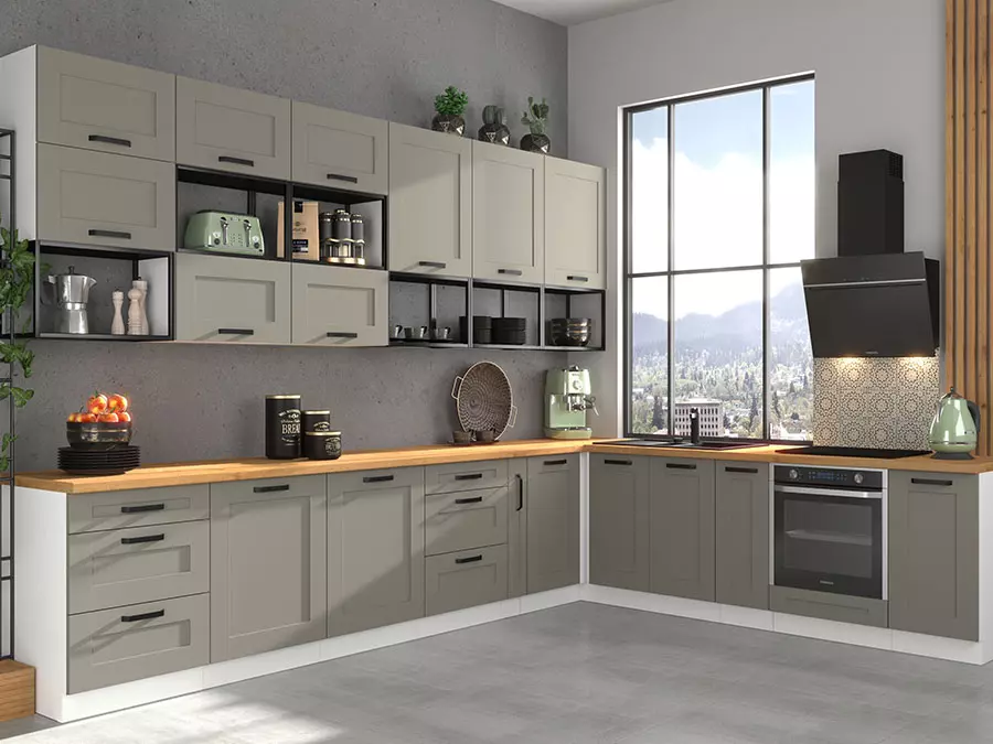 Merkury Market webáruház / Ötlet / Konyha bútor Luna claygrey/fehér