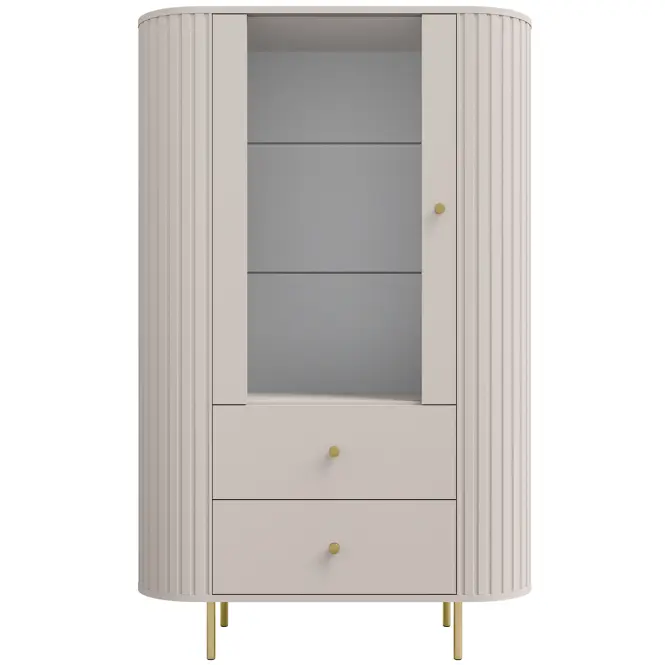 Vitrin Ovalio 112 1f 2s Homok Bézs / Merkury Market webáruház